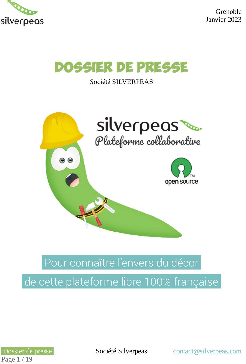 Dossier de presse Silverpeas - Silverpeas
